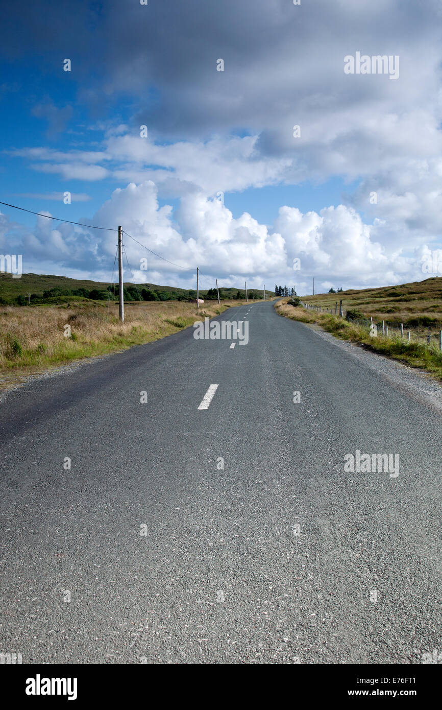 Open Road in Connemara National Park, County Galway, Ireland Stock ...
