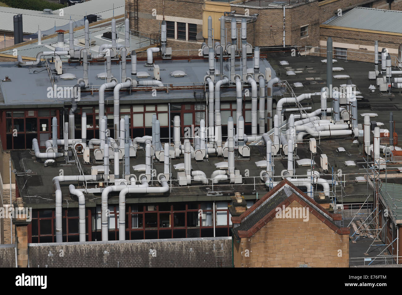 Large amount of rooftop services installations on Joseph Black Building ...