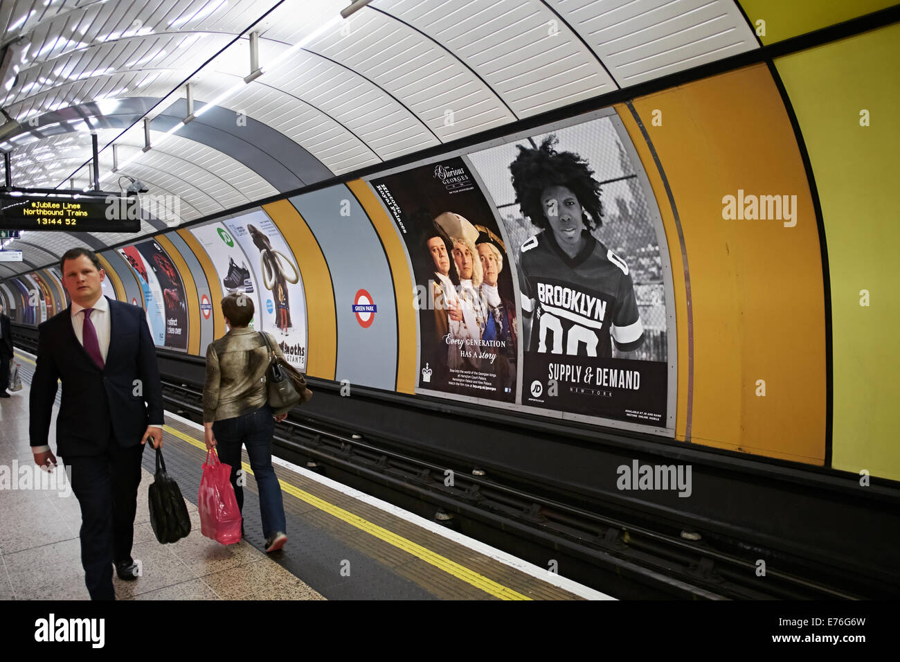 London - Advertising hoarding or adshells around the green Park ...