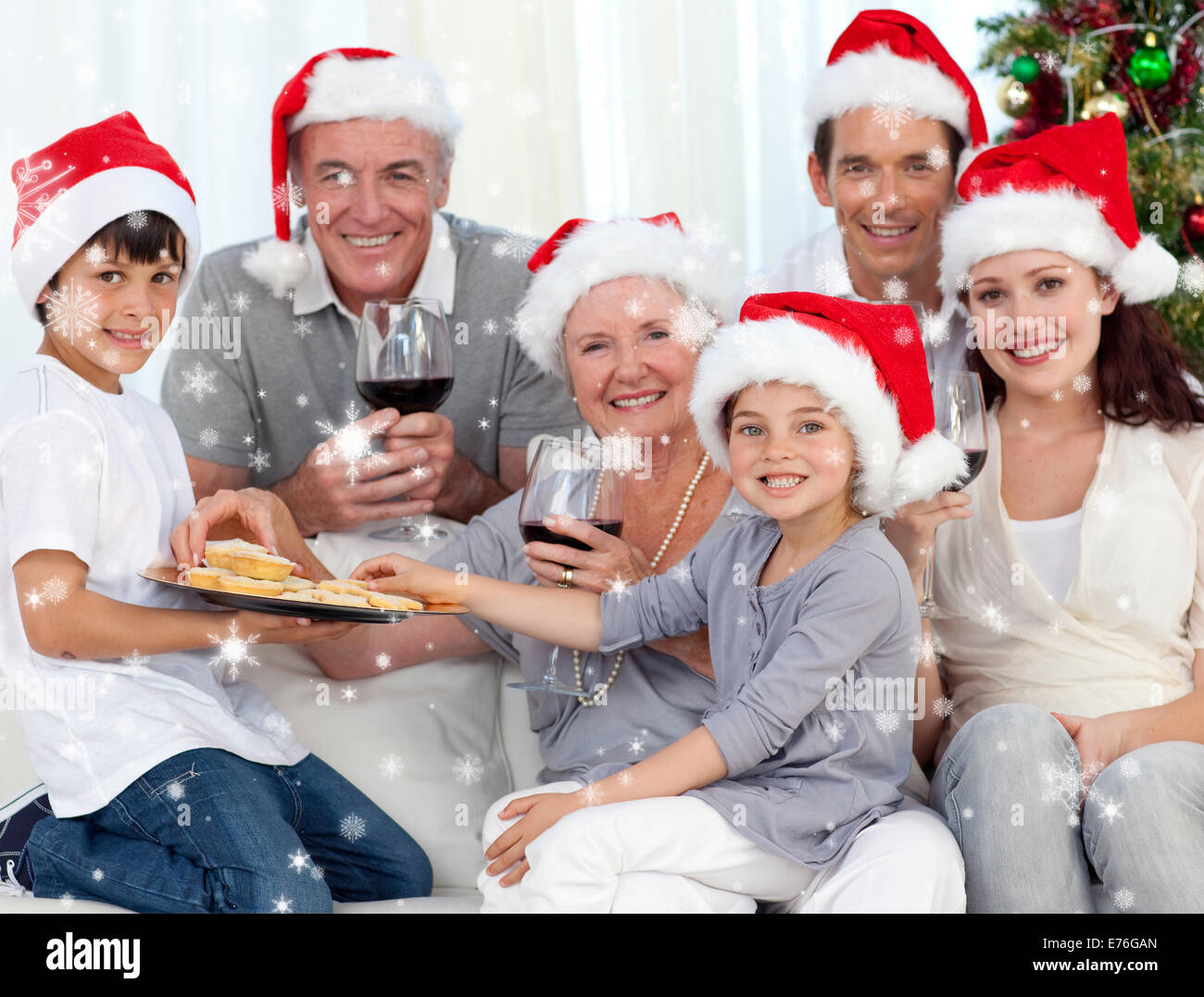 Composite image of happy family Stock Photo - Alamy