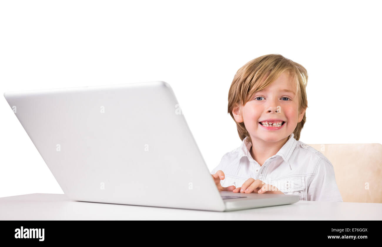 Student using a laptop pc Stock Photo - Alamy