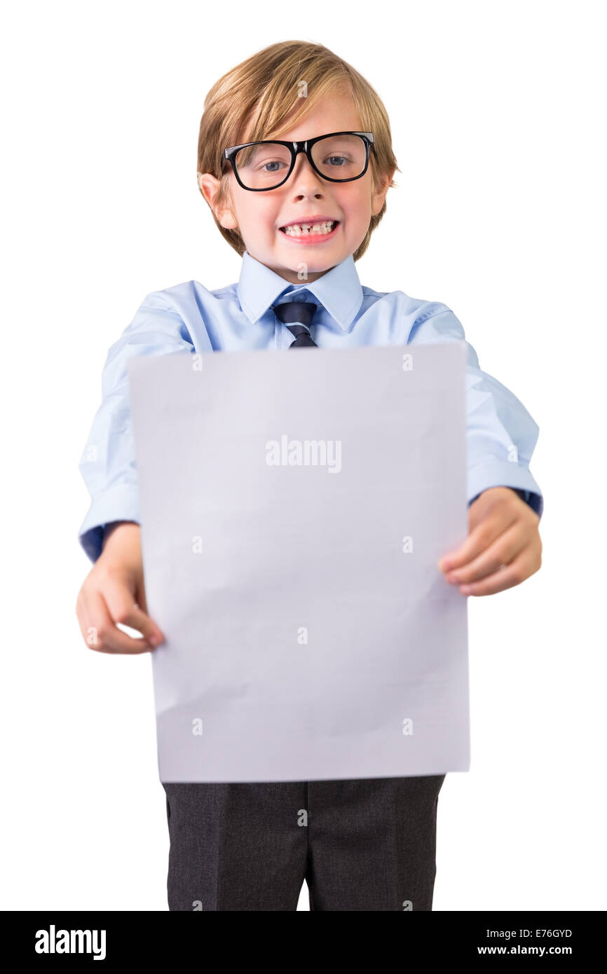 Student holding sheet of paper Stock Photo - Alamy