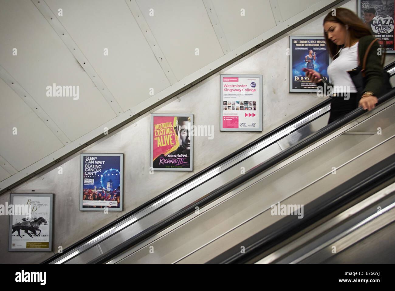 London - Advertising hoarding adshells adshel around the green Park ...