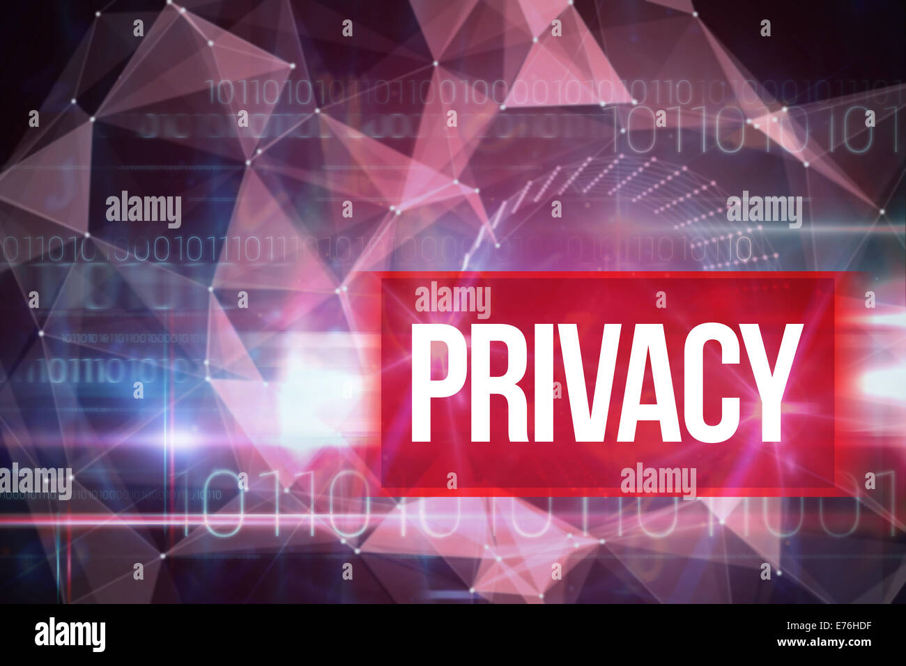 Privacy against blue technology design with binary code Stock Photo - Alamy