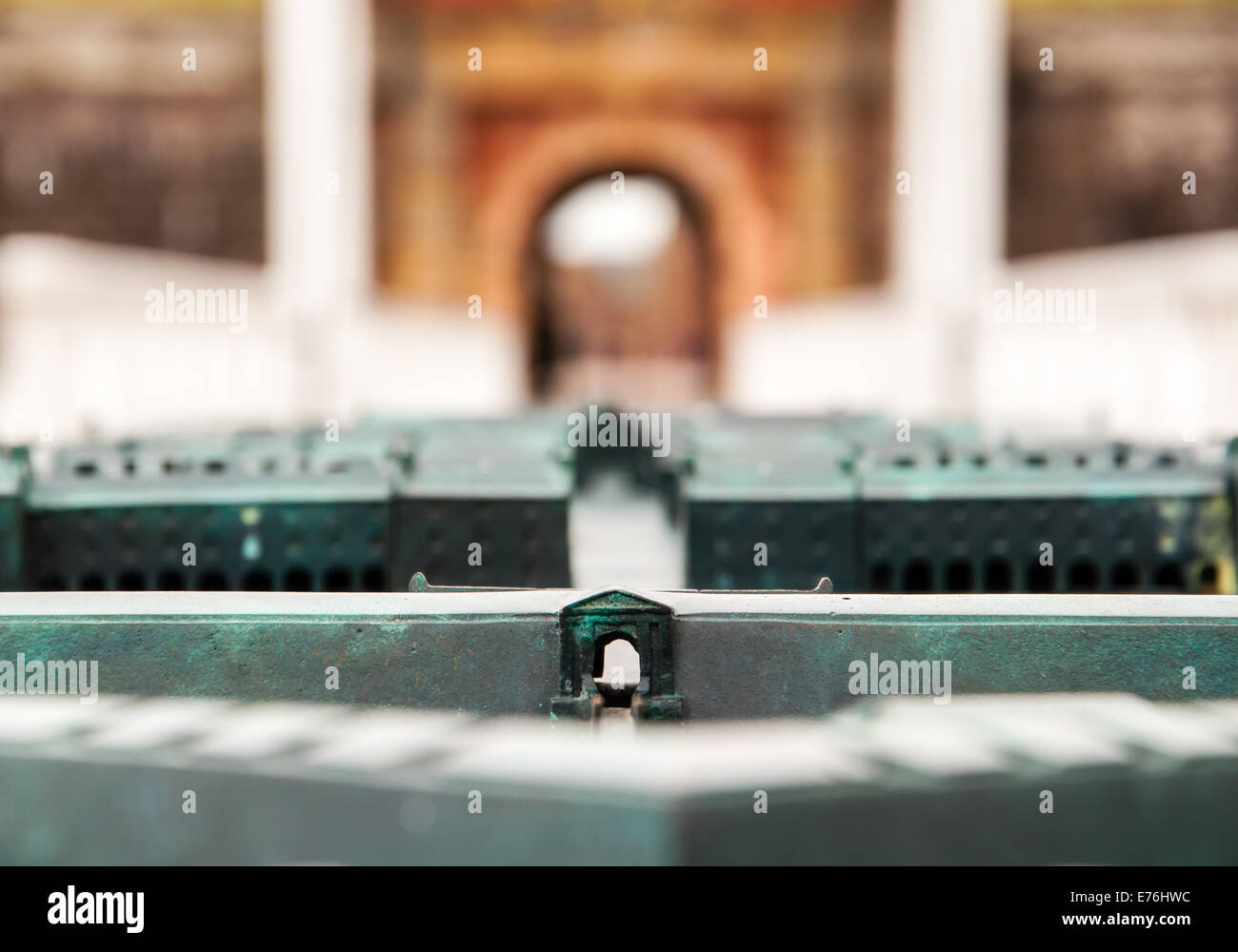 miniature model of fort george, scotland in line with its entrance ...