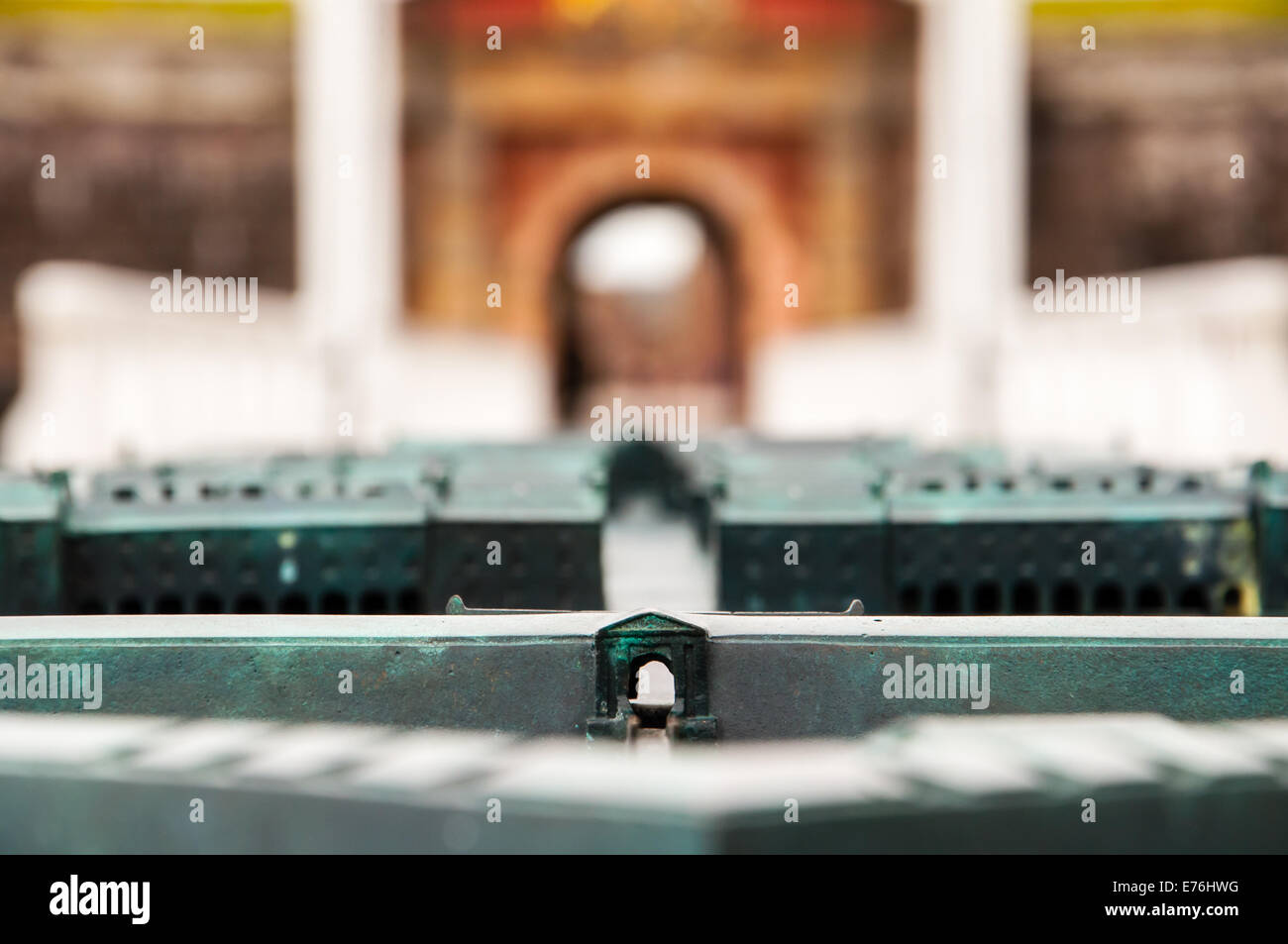 miniature model of fort george, scotland in line with its entrance ...