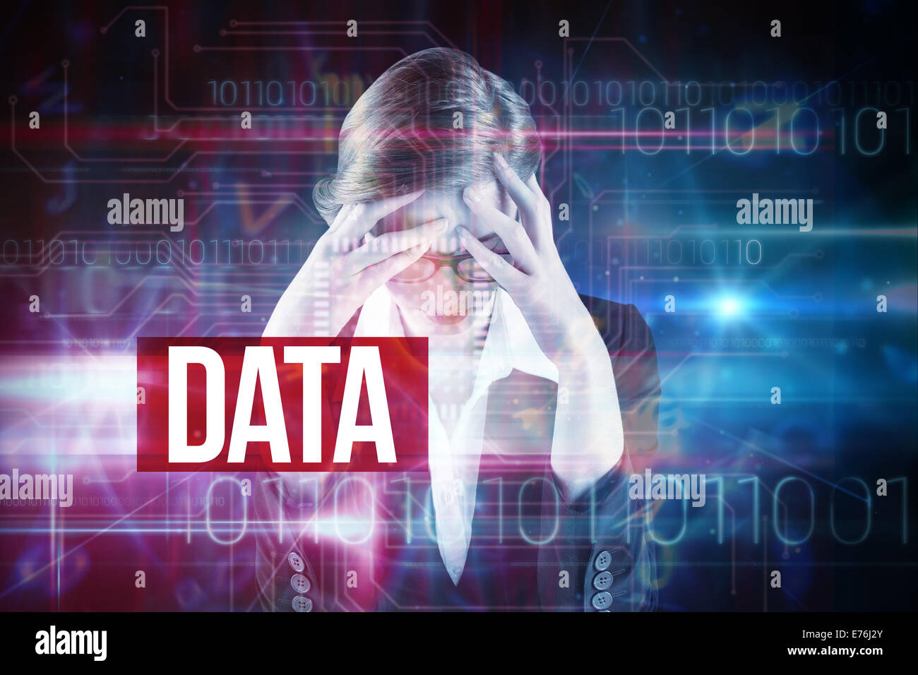 Data against pink technology square interface design Stock Photo - Alamy