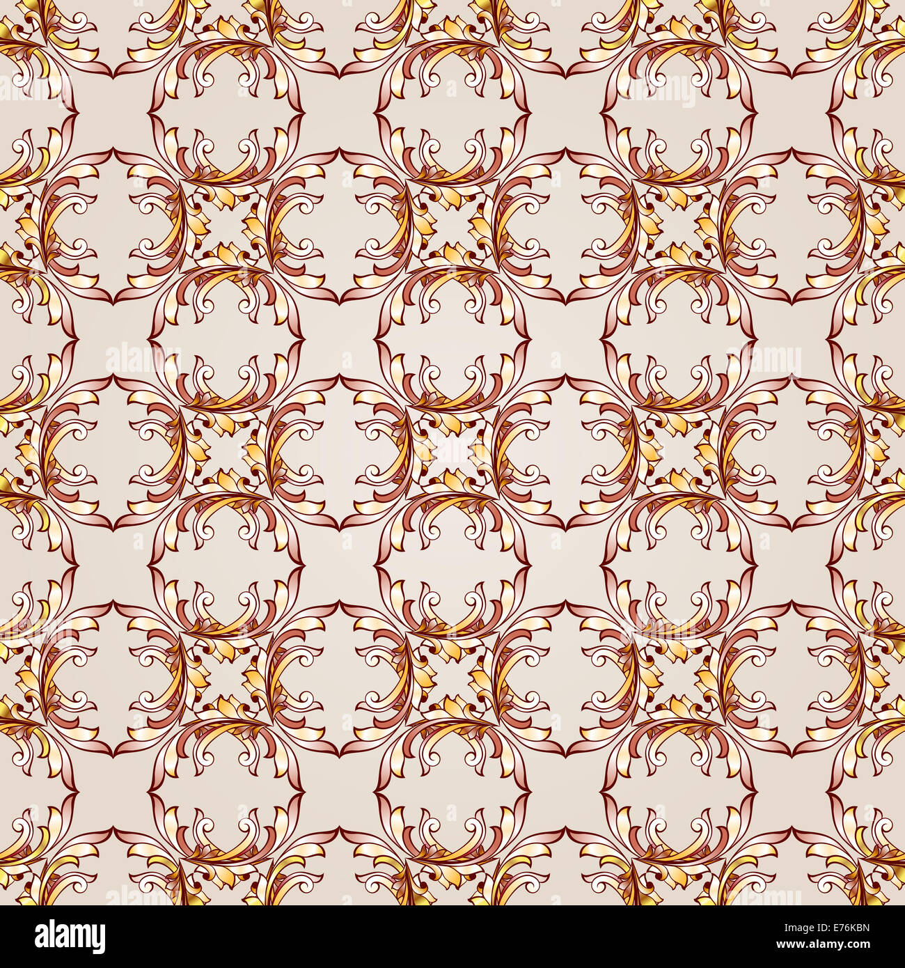 Seamless patterns of brown henna on beige background Stock Photo - Alamy