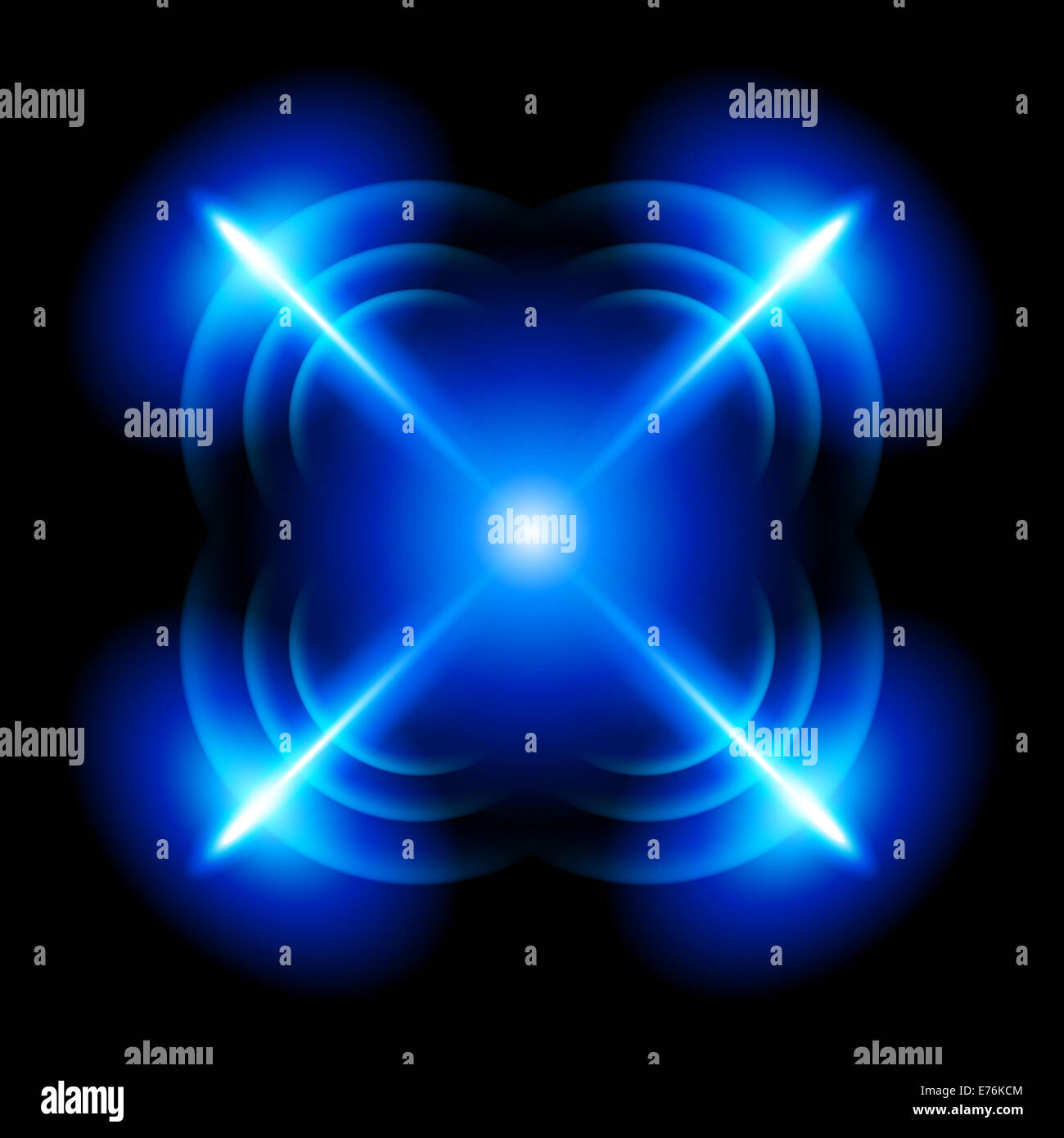 Light digital star with four tips on the black background Stock Photo ...