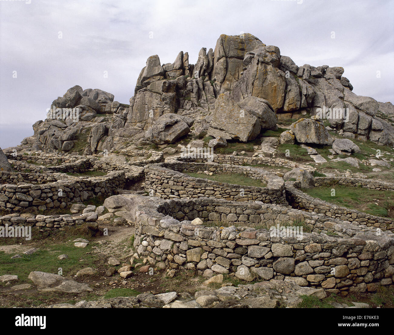 Spain. Galicia. A Coruna. Castro culture. Castro de Barona Stock Photo ...