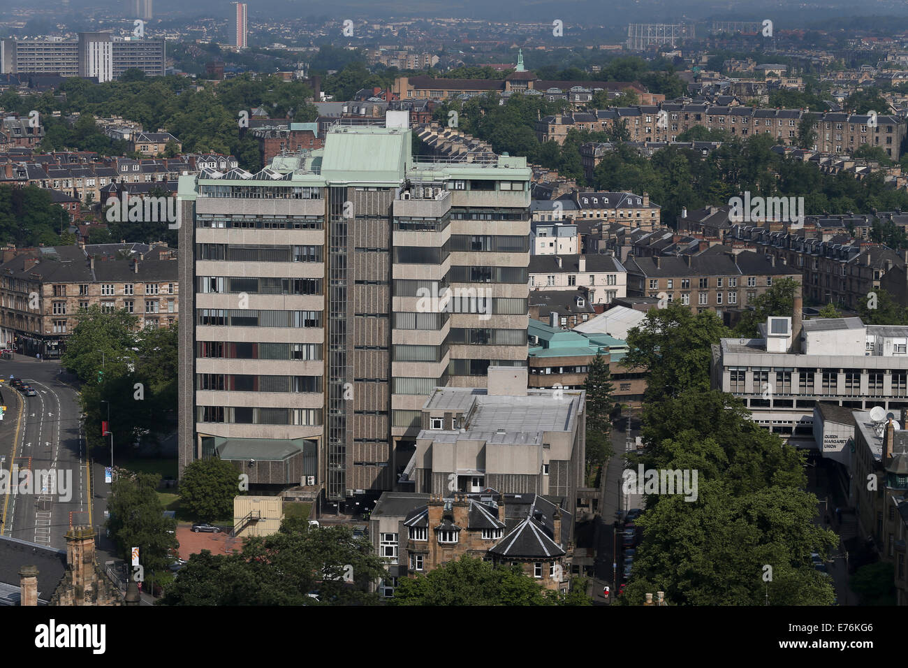 Aerial view of Glasgow University Boyd Orr building Stock Photo - Alamy