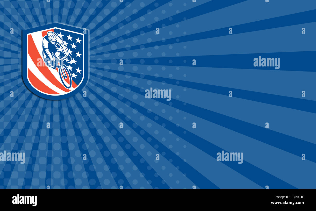 Business card showing illustration of a bicycle bike rider viewed from ...