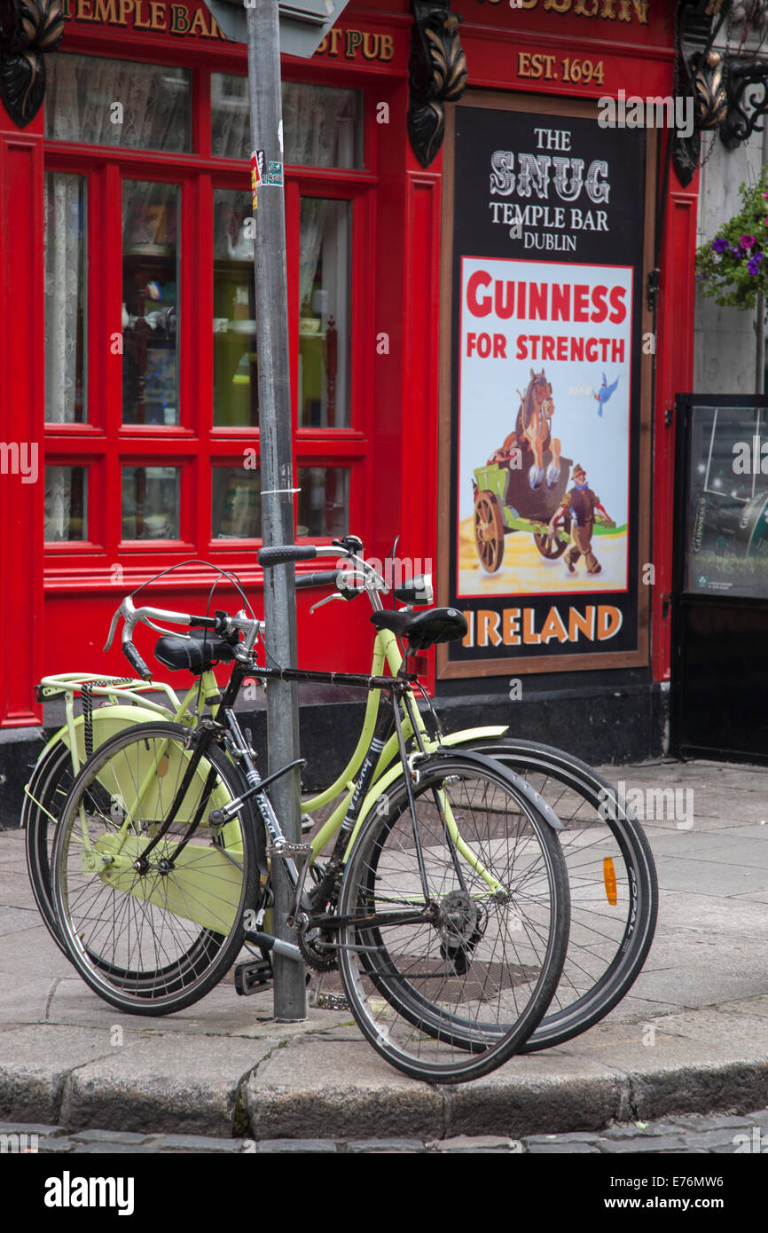 Guiness Poster at the Snug, Temple Bar, Dublin, Ireland Stock Photo - Alamy