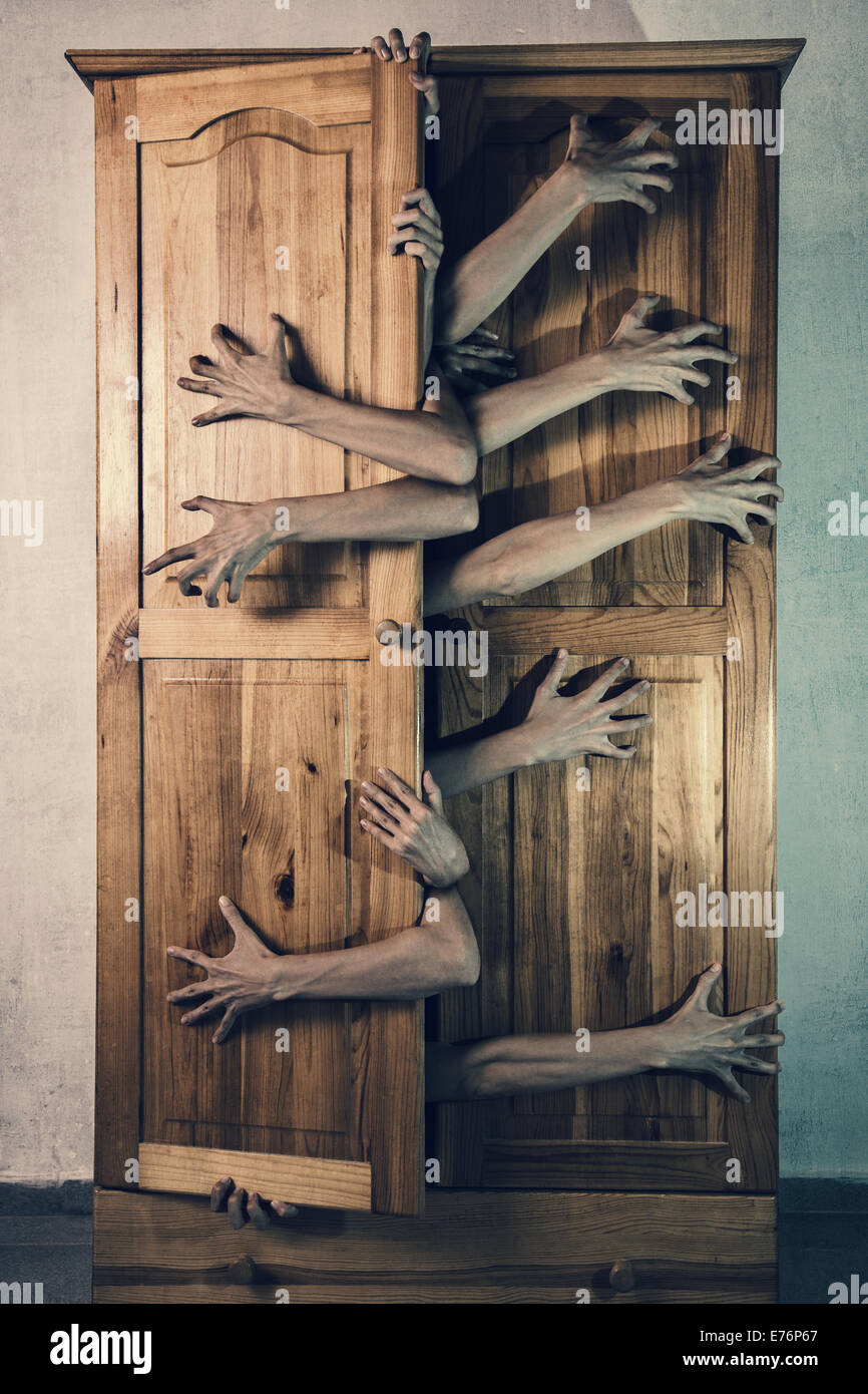 Old creepy cupboard hi-res stock photography and images - Alamy