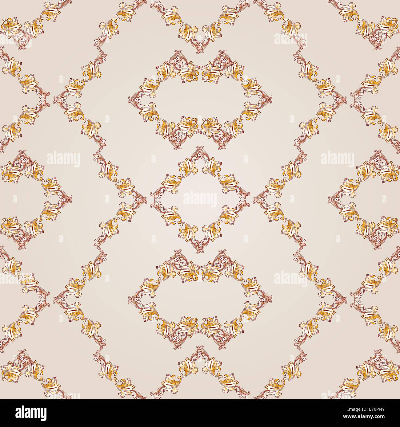 Seamless floral patterns of brown henna on beige background Stock Photo ...