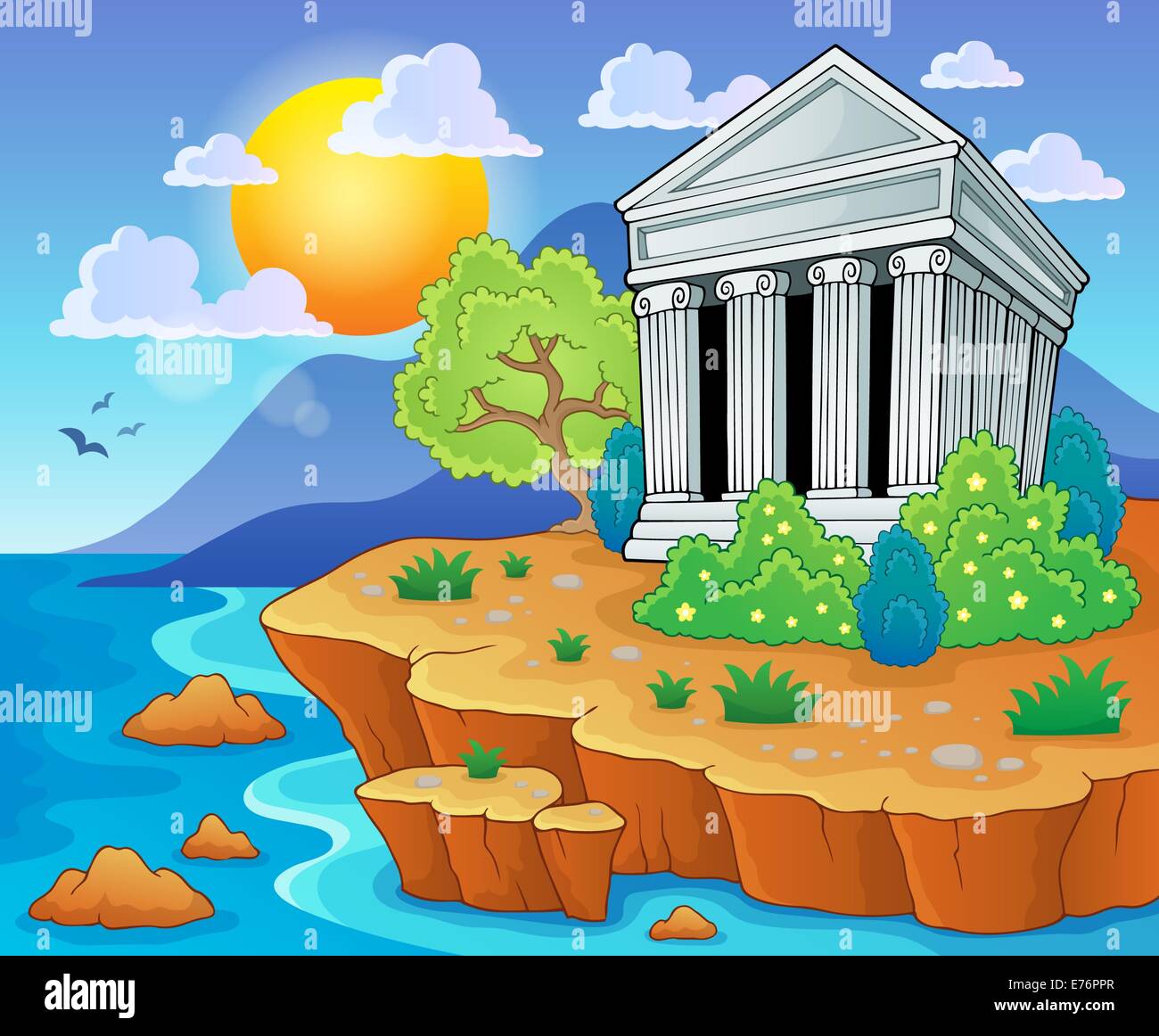 Greek theme image 3 - picture illustration Stock Photo - Alamy