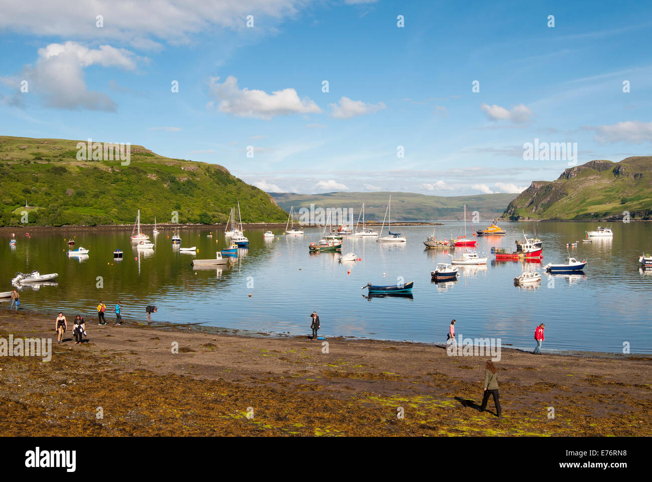 Portree (Port Righ) Harbour, Isle of Skye, Scotland, United Kingdom ...