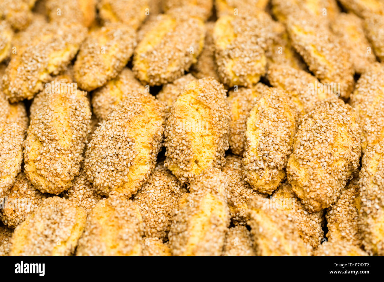 Traditional Italian cookies in large quantaty on display Stock Photo ...