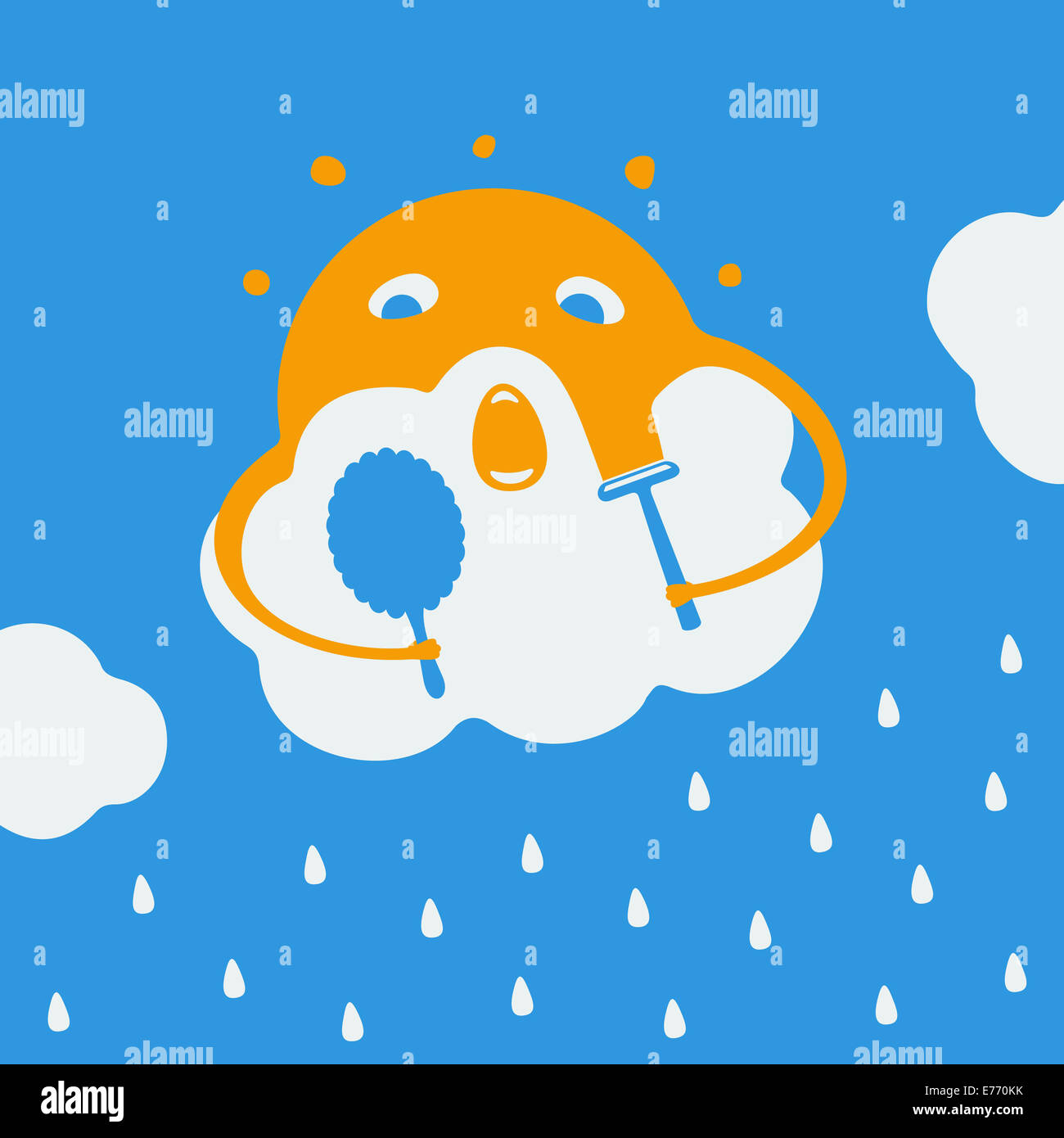 Rain cloud cartoon hi-res stock photography and images - Alamy