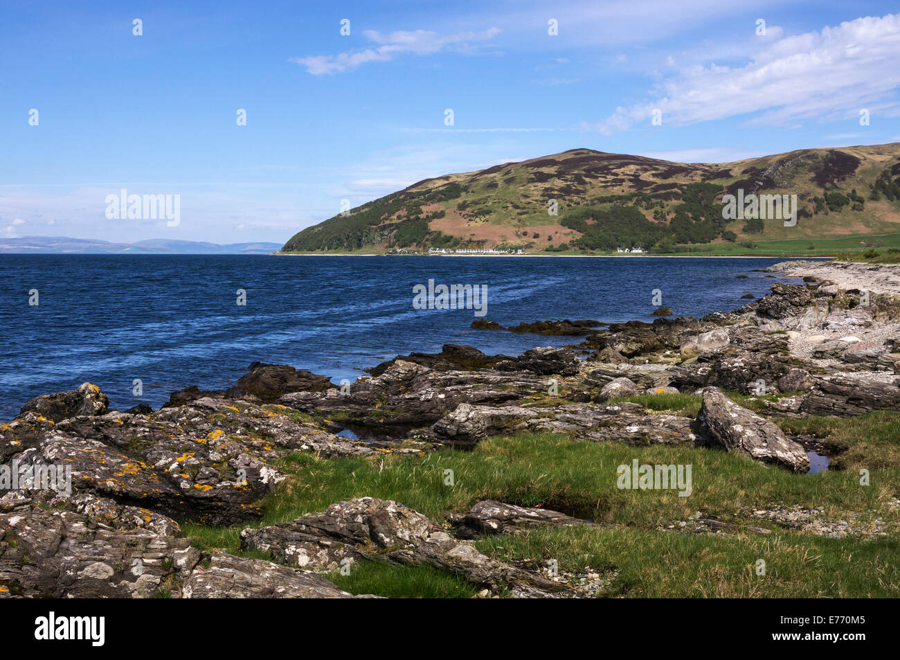 West coast of Arran looking towards Catacol Stock Photo - Alamy