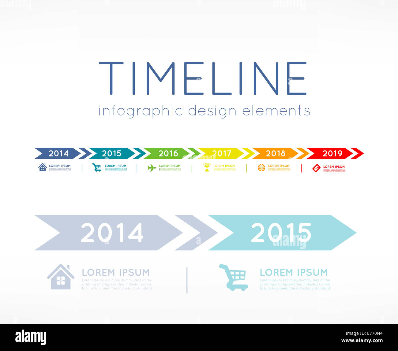Timeline design Cut Out Stock Images & Pictures - Alamy