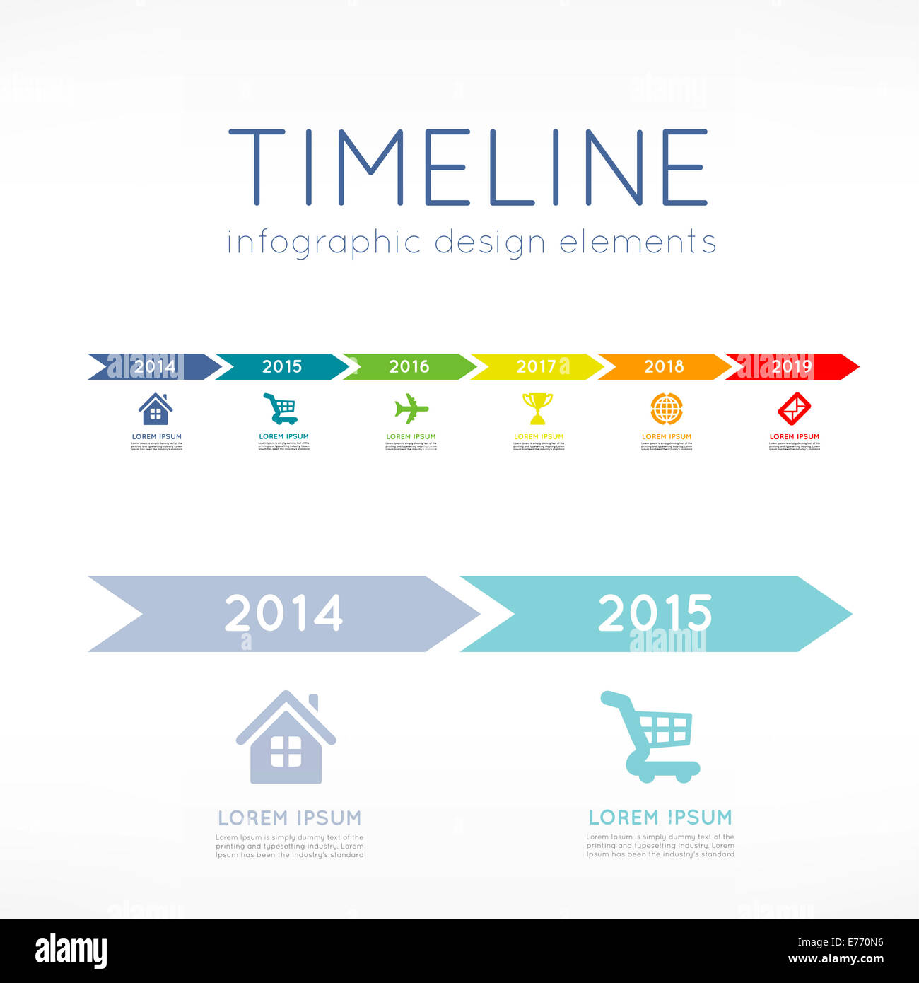 Timeline design Cut Out Stock Images & Pictures - Alamy