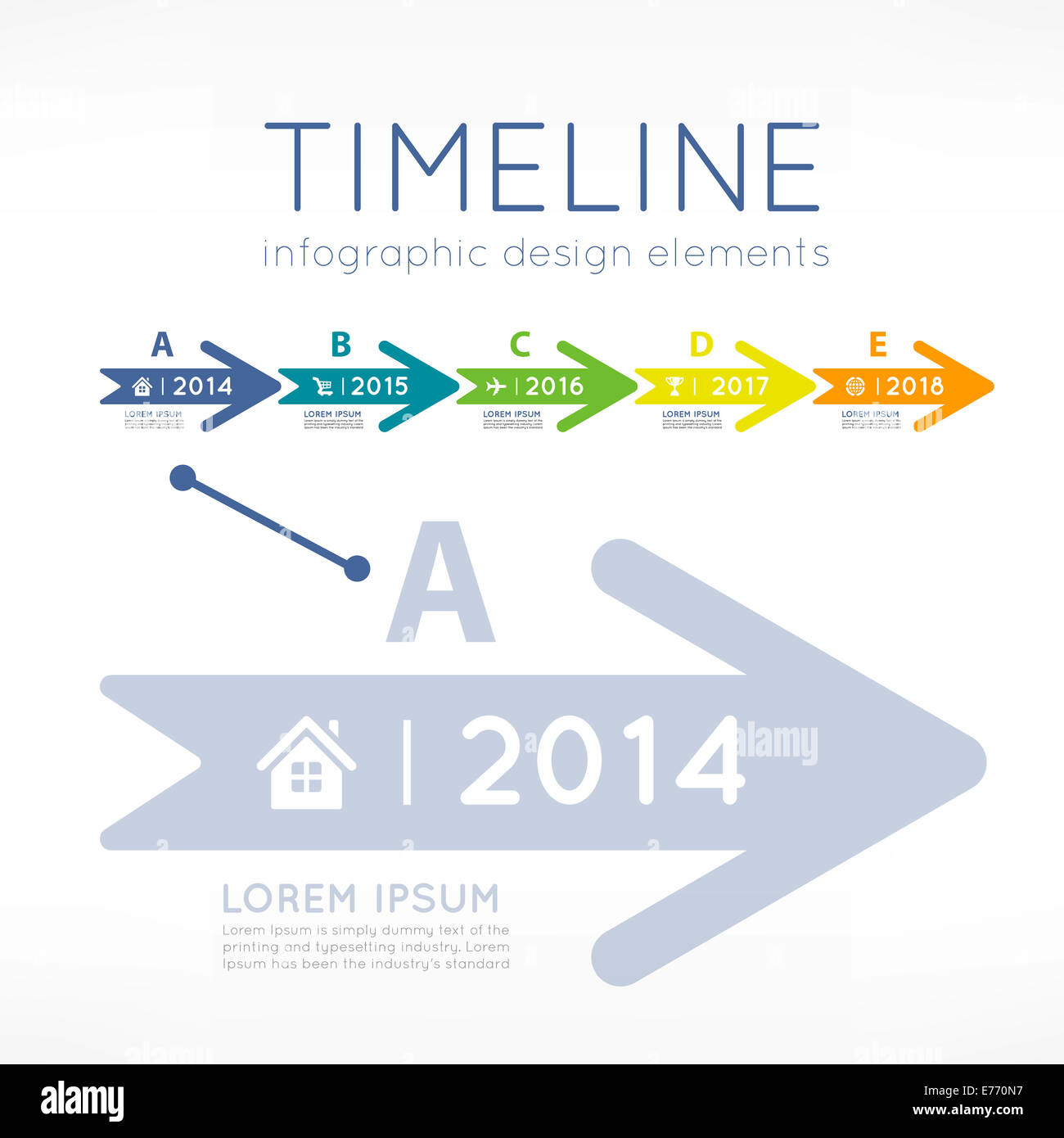 Timeline design Cut Out Stock Images & Pictures - Alamy