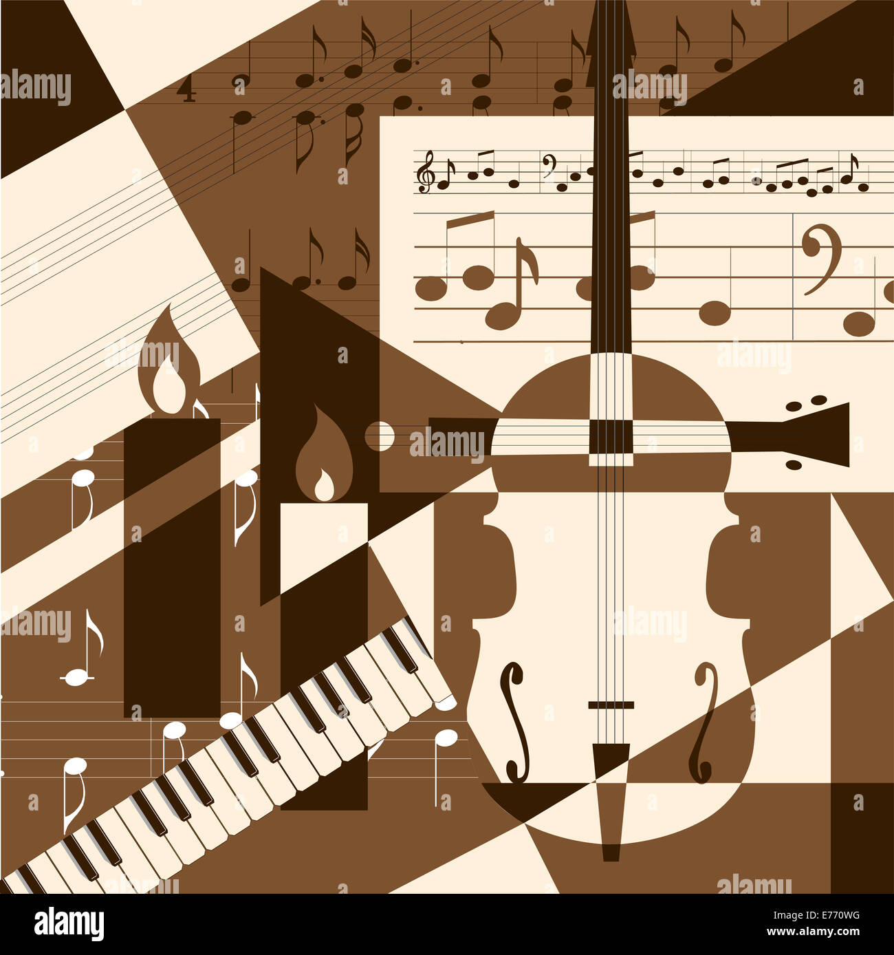 Musical instruments collage hi-res stock photography and images - Alamy