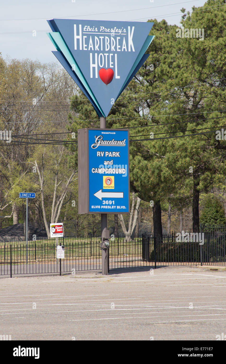 Heartbreak hotel sign memphis tennessee usa hi-res stock photography ...