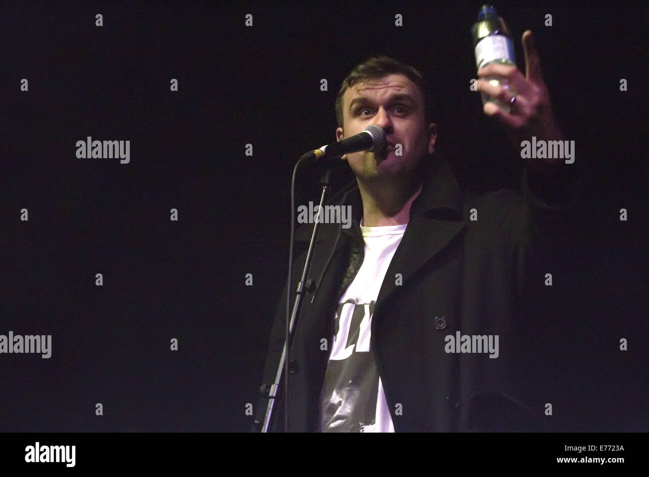 Jon McClure of Reverend and the Makers performing live on stage at the ...