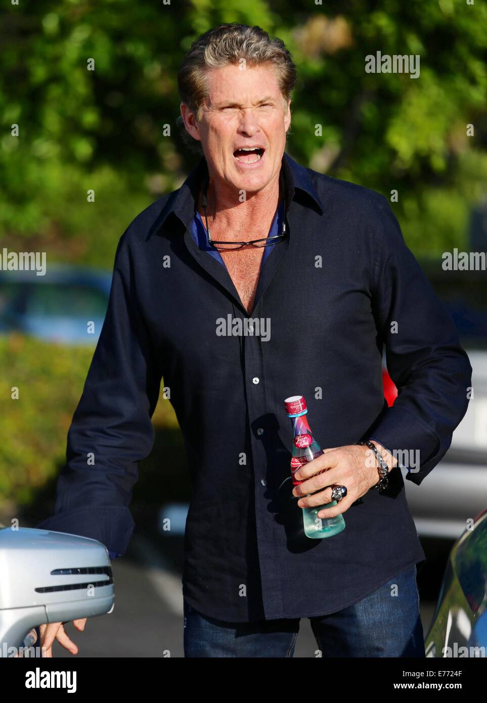 David Hasselhoff out shopping for mens jewellry at IceLink boutique on ...