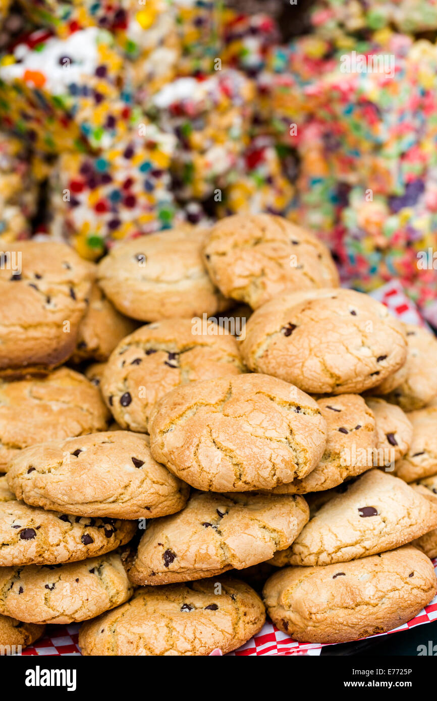 Traditional Italian cookies in large quantaty on display Stock Photo ...