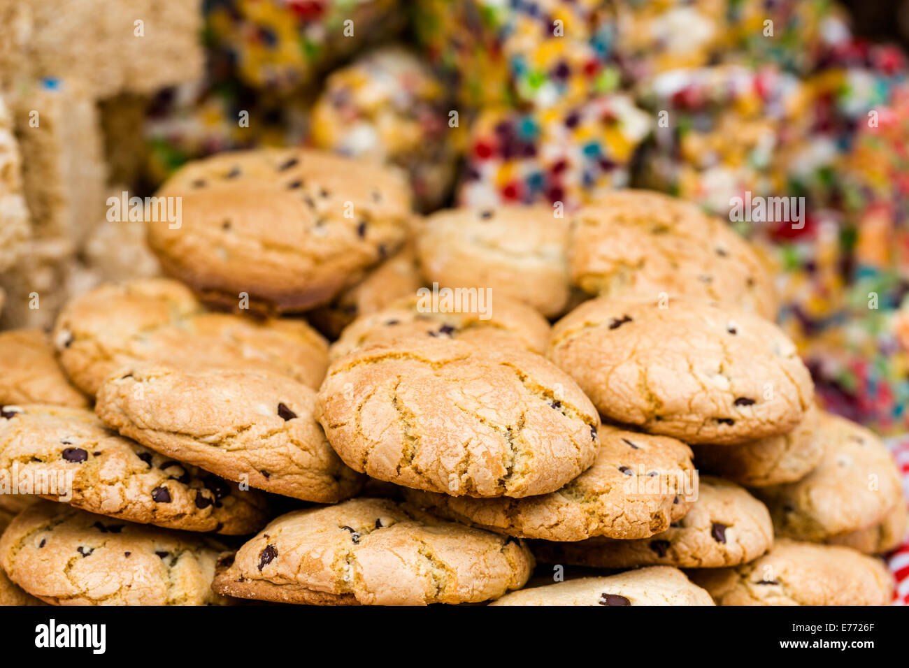 Traditional Italian cookies in large quantaty on display Stock Photo ...