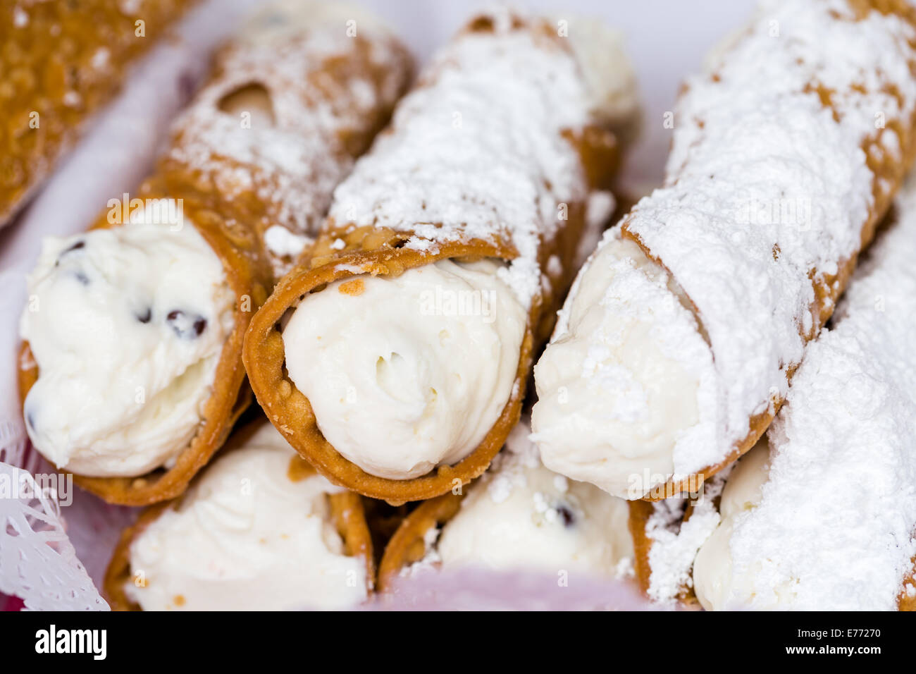 Traditional Italian cookies in large quantaty on display Stock Photo ...