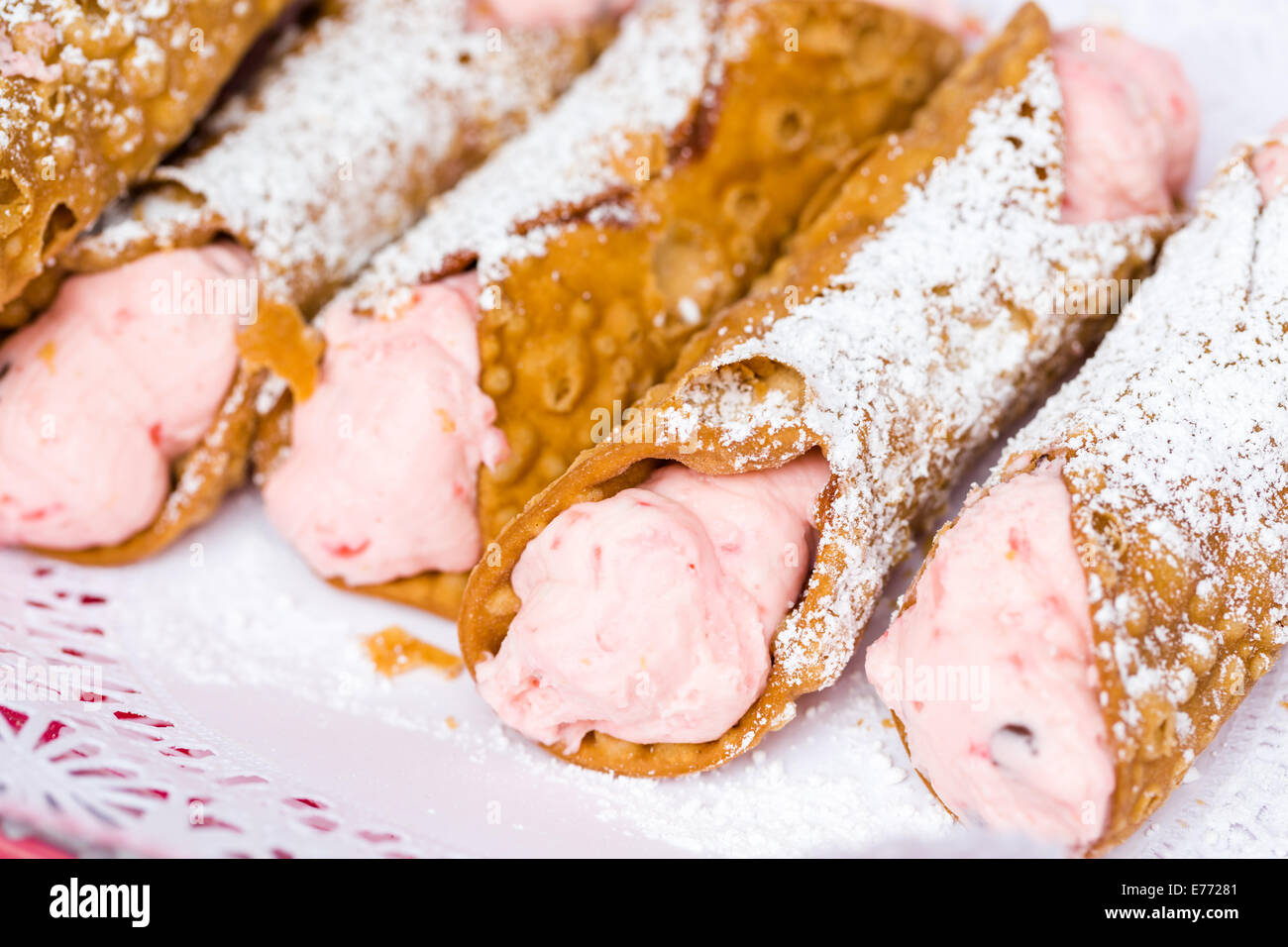 Traditional Italian cookies in large quantaty on display Stock Photo ...