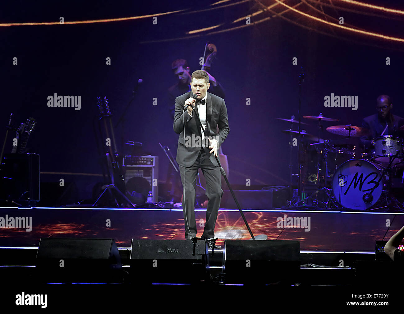 Michael Buble performing live on stage at the Manchester Phones4You ...