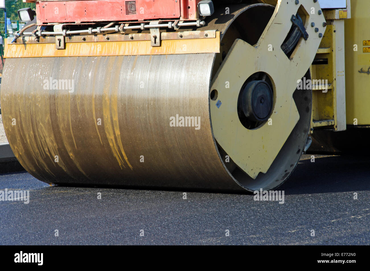 image of road roller at work Stock Photo - Alamy