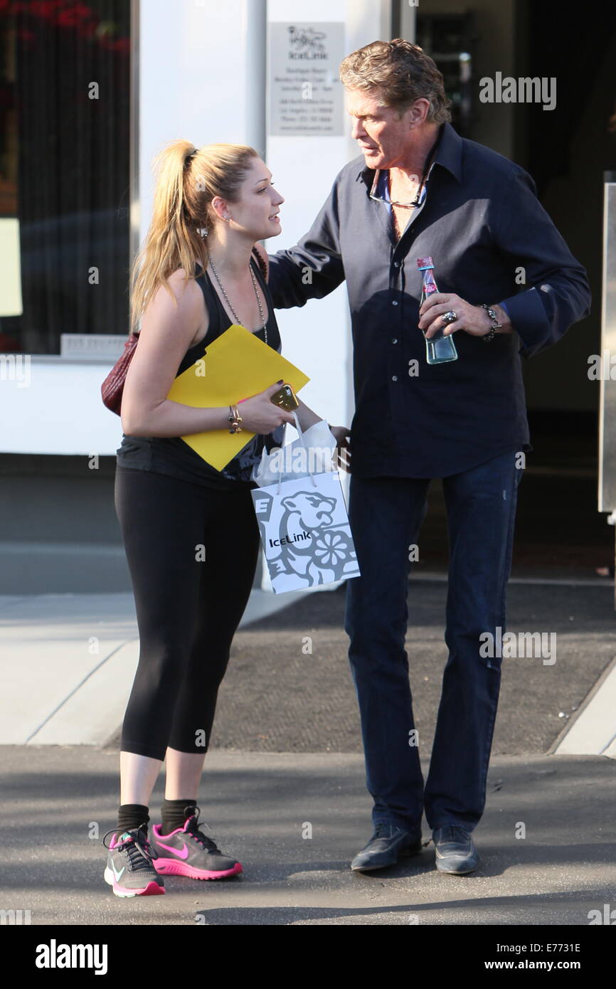 David Hasselhoff and daughter Taylor Ann Hasselhoff seen leaving Ice ...