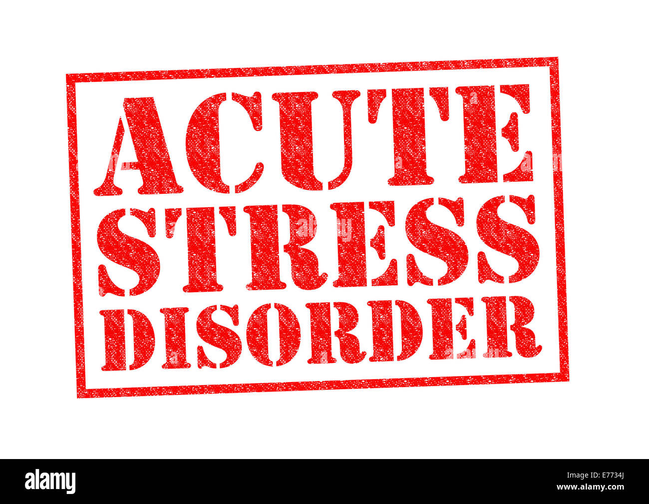 ACUTE STRESS DISORDER red Rubber Stamp over a white background Stock ...