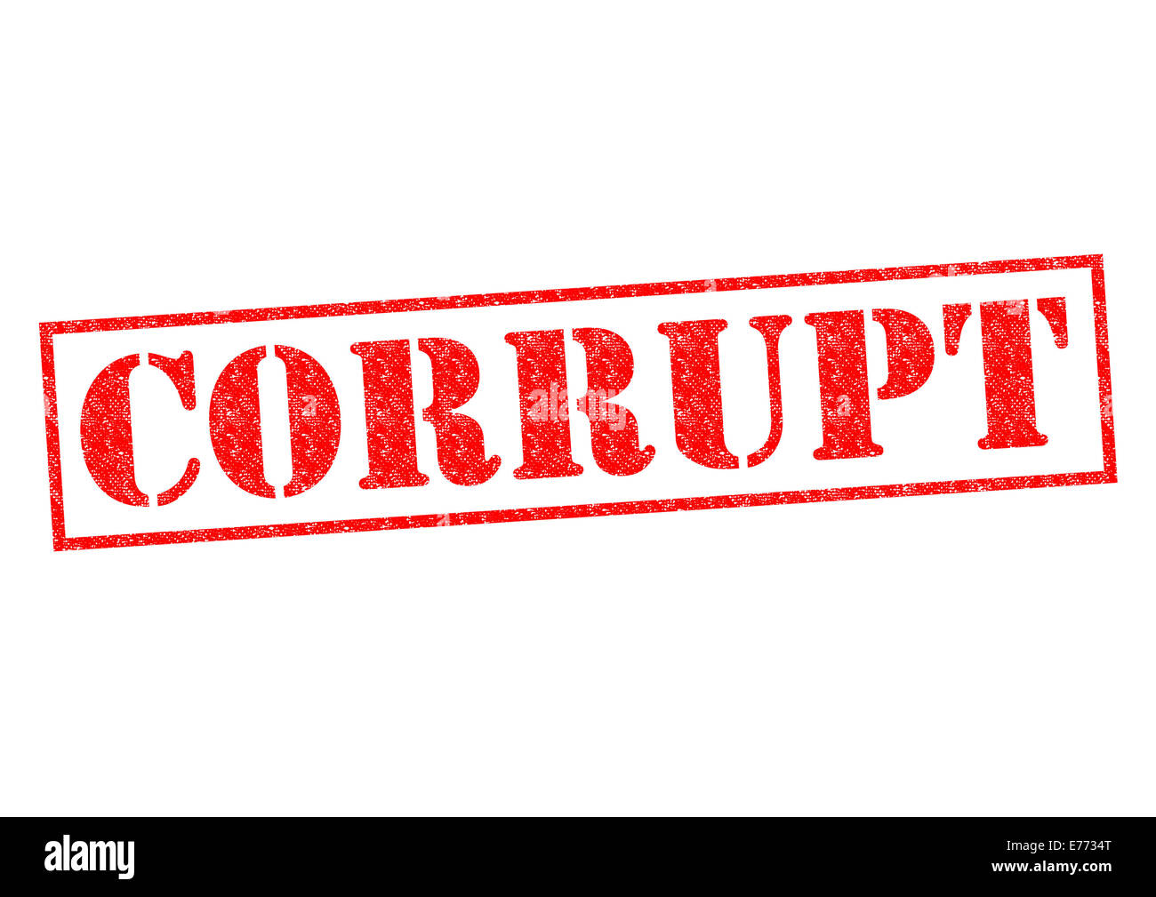 CORRUPT red Rubber Stamp over a white background Stock Photo - Alamy