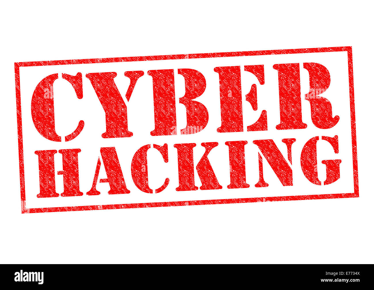 CYBER HACKING red Rubber Stamp over a white background Stock Photo - Alamy
