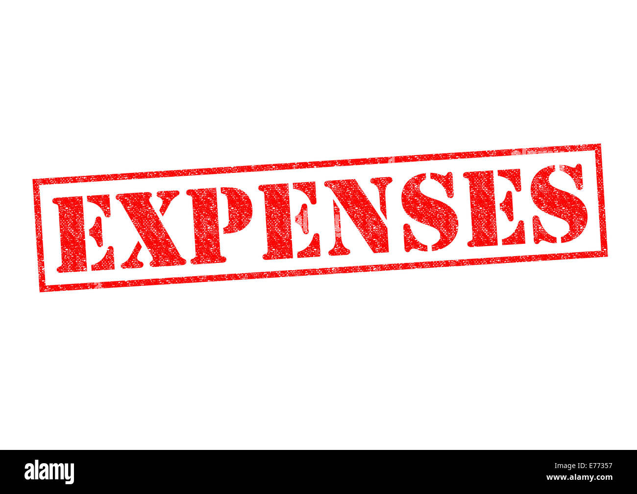 EXPENSES red Rubber Stamp over a white background Stock Photo - Alamy