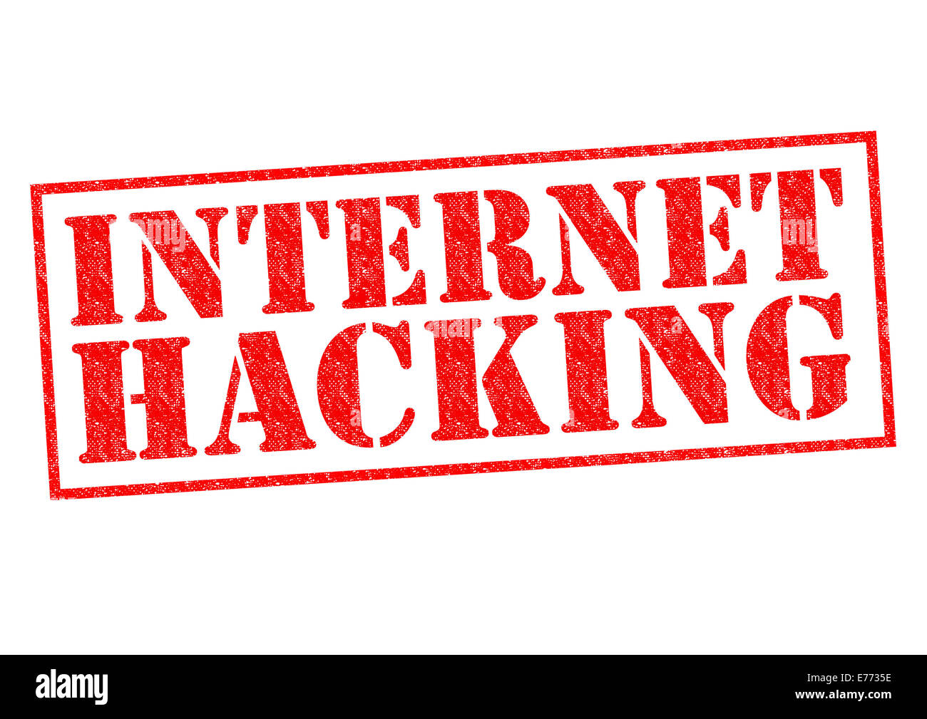 INTERNET HACKING red Rubber Stamp over a white background Stock Photo ...