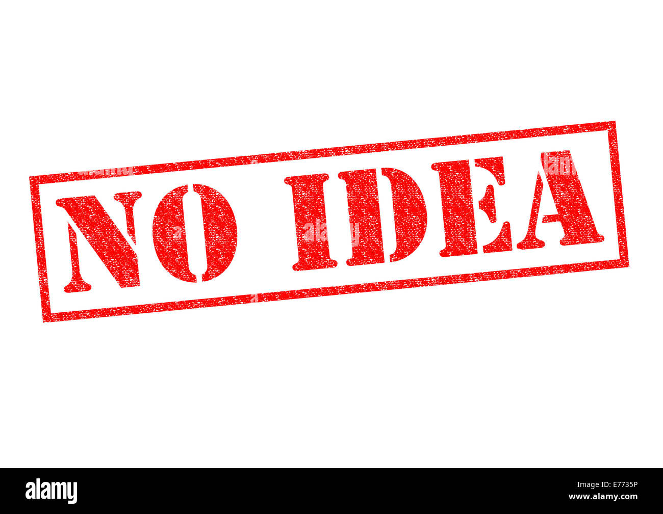 NO IDEA red Rubber Stamp over a white background Stock Photo - Alamy
