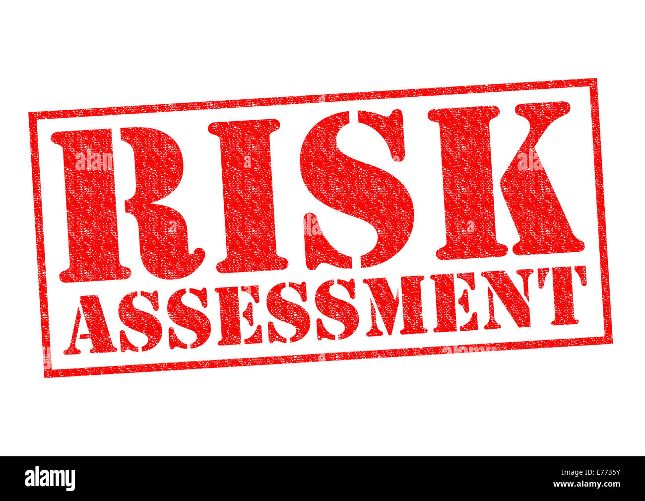 RISK ASSESSMENT red Rubber Stamp over a white background Stock Photo ...