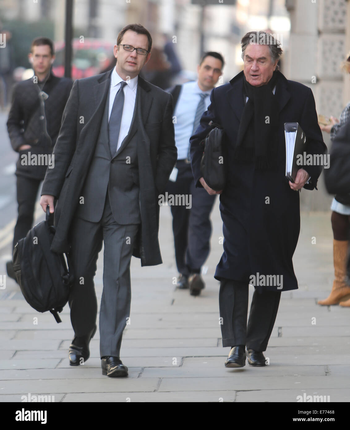 Rebekah Brooks and husband Charlie and Andy Coulson outside the Old ...