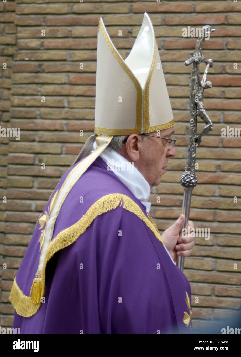 Pope Francis at the Ash Wednesday Penitential Procession to mark the ...