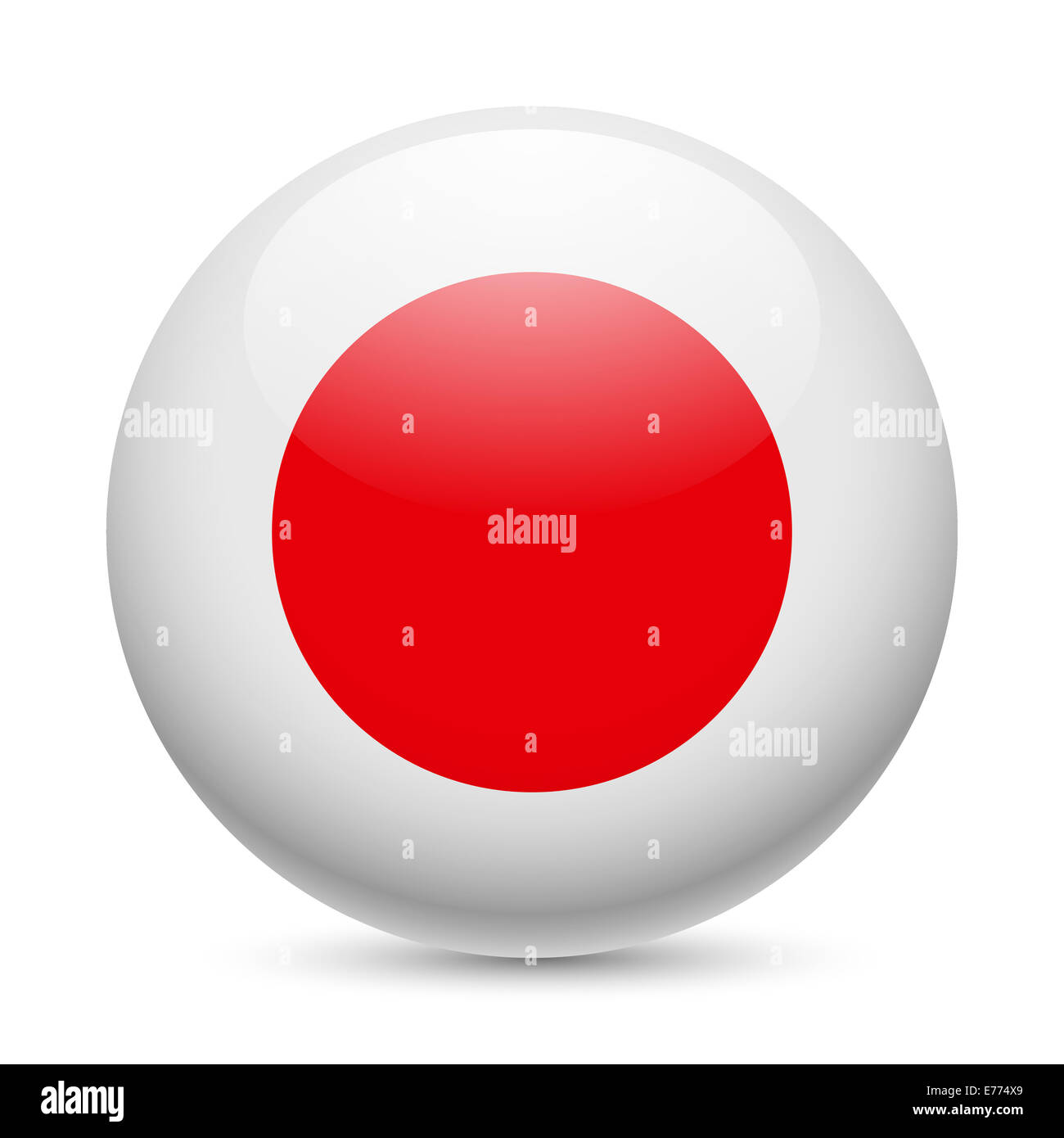Flag of Japan as round glossy icon. Button with Japanese flag Stock ...