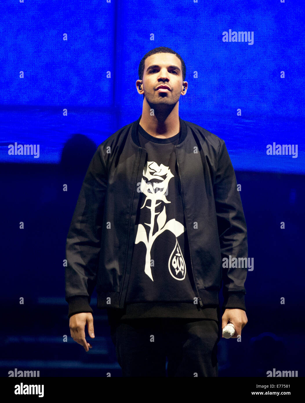 Drake performing live on stage at his 'Would You Like A Tour?' held at ...