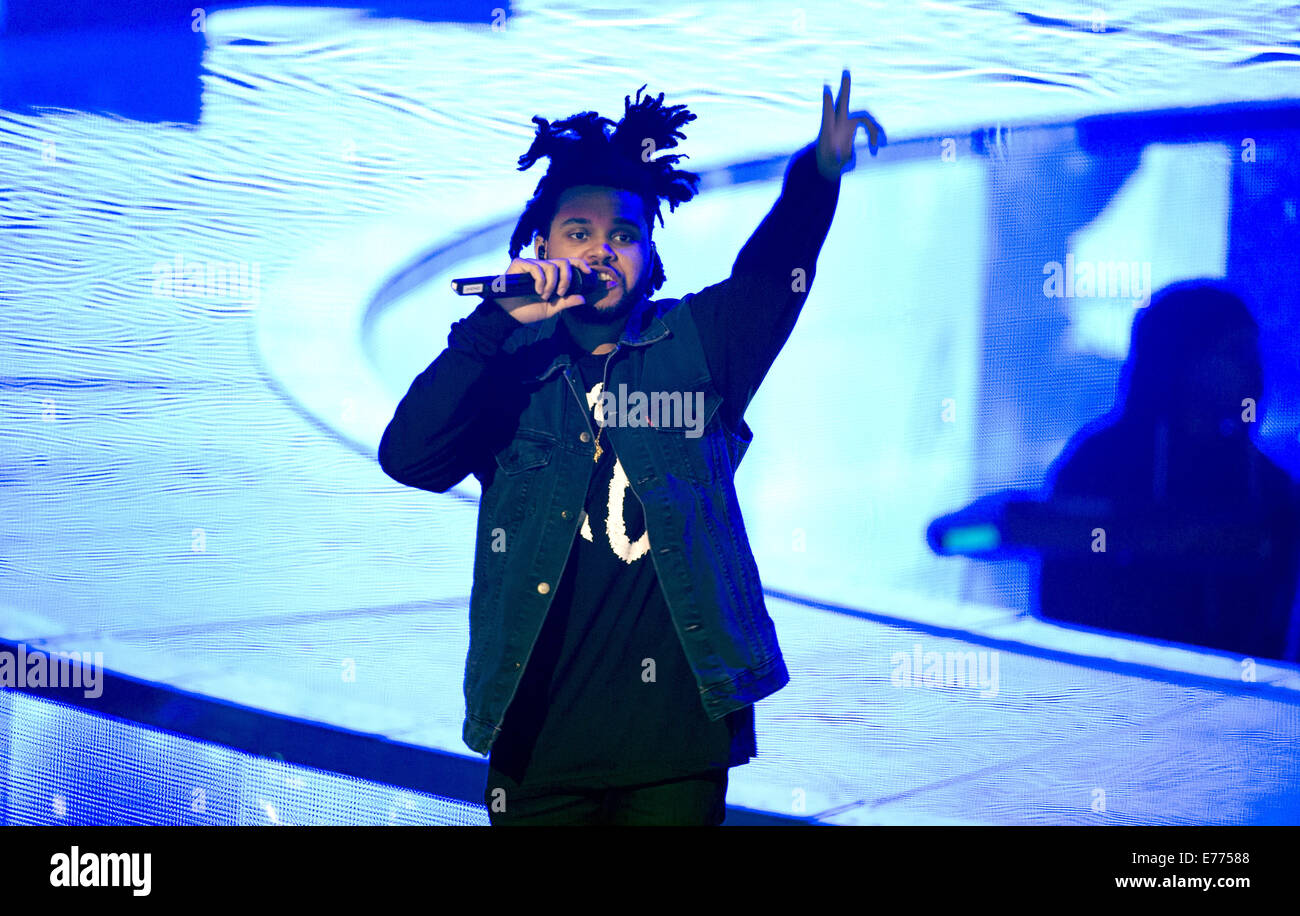 Drake performing live on stage at his 'Would You Like A Tour?' held at ...